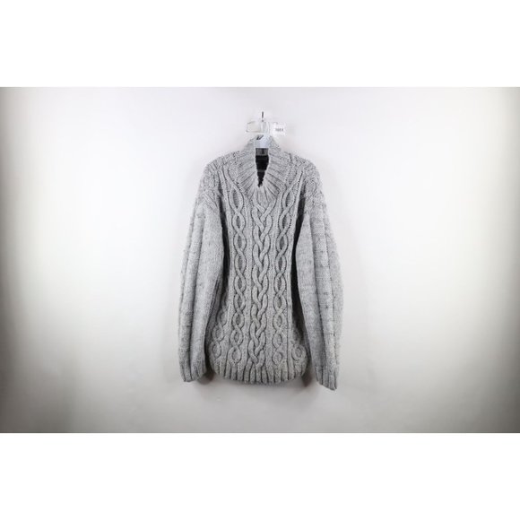 Express | Sweaters | Vintage Express Mens Xl Wool Chunky Cable Knit ...